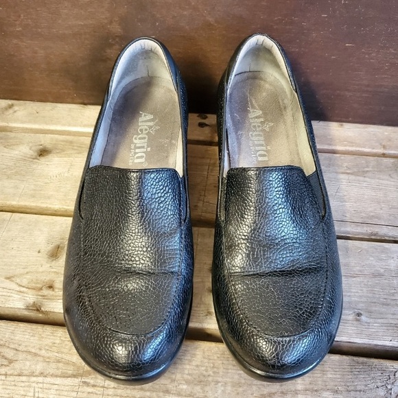Alegria | Shoes | Alegria Emma Masonry Comfort Shoe Black Leather Slip ...
